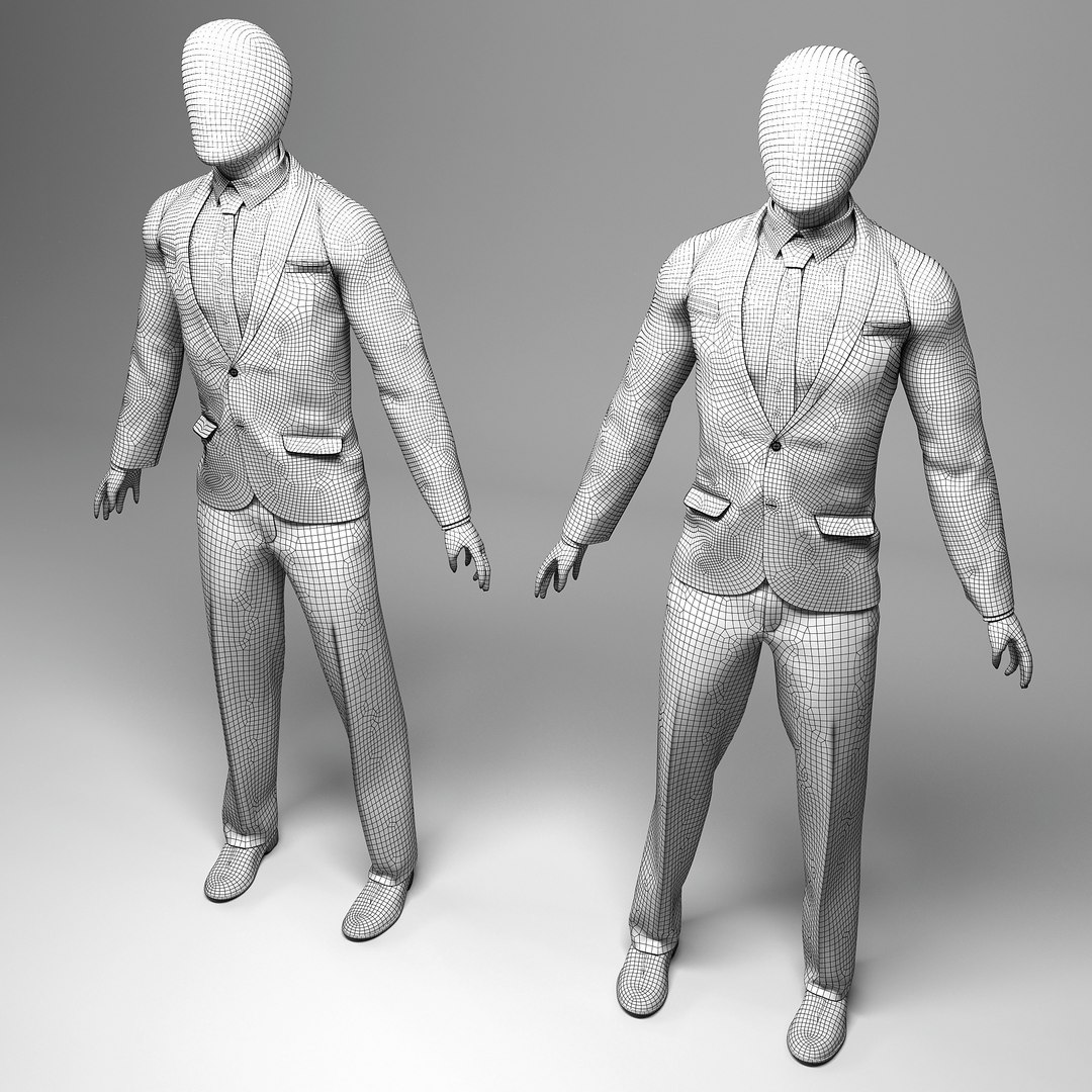 3D Classic Men S Suit Model - TurboSquid 1432556