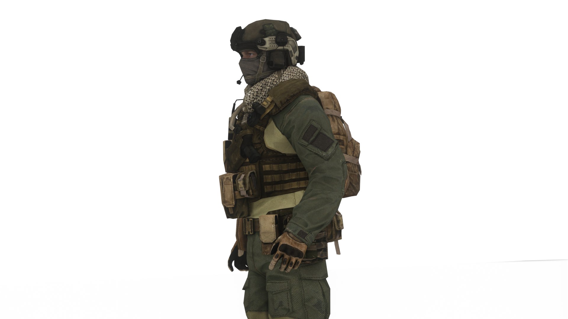 3D Tactical Spec Ops Soldier Fully Rigged Realistic 3D Model ...