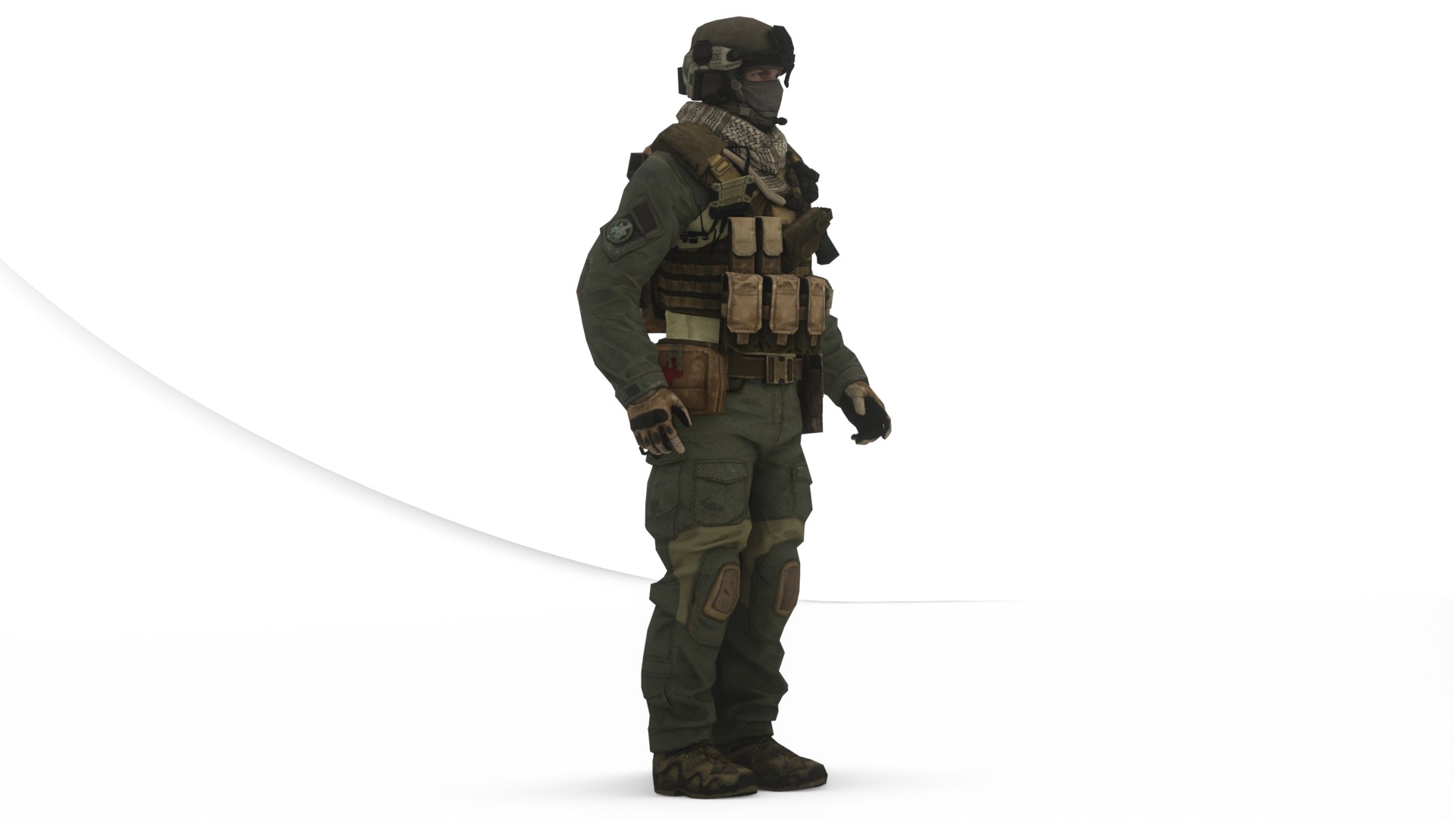 3D Tactical Spec Ops Soldier Fully Rigged Realistic 3D Model ...