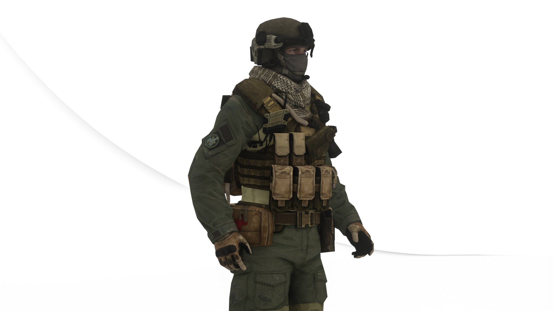 3D Tactical Spec Ops Soldier Fully Rigged Realistic 3D Model ...