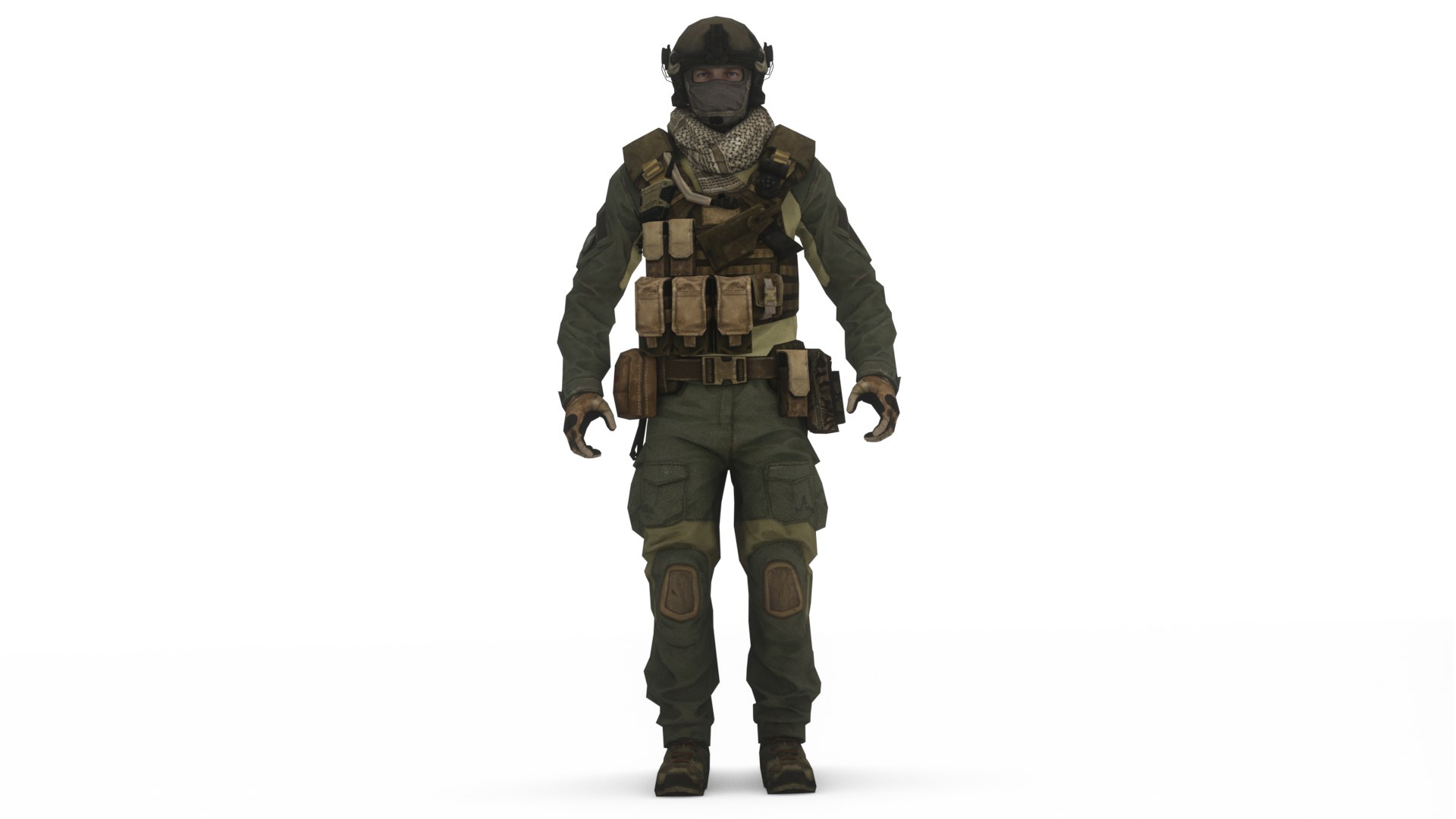 3D Tactical Spec Ops Soldier Fully Rigged Realistic 3D Model ...