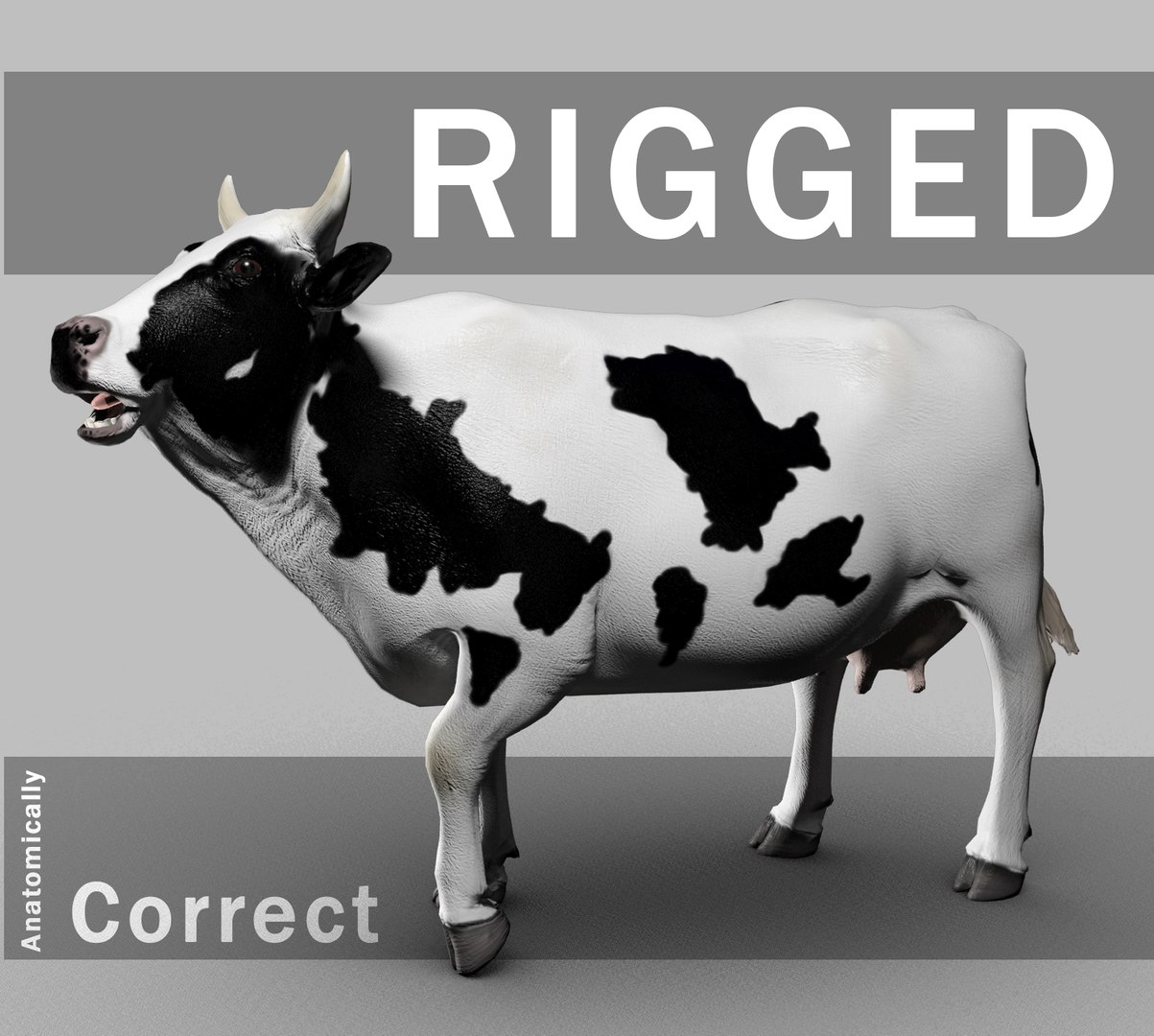 3d Rigged Cow
