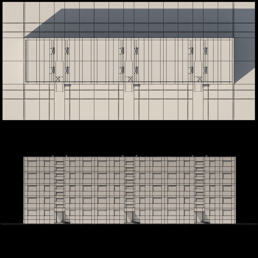 panel building soviet union 3d model