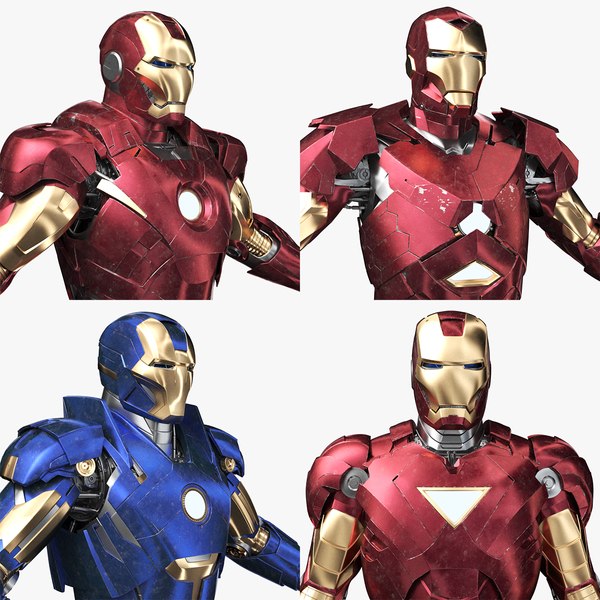 Iron Man Pack 02 4 in 1 3D model - TurboSquid 1943318