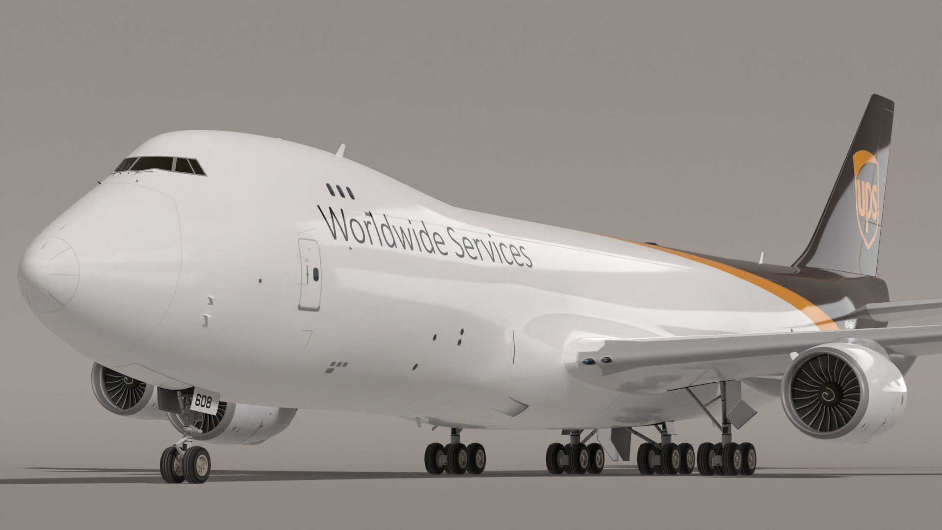 B747 8F UPS SC 3D Model - TurboSquid 2296949