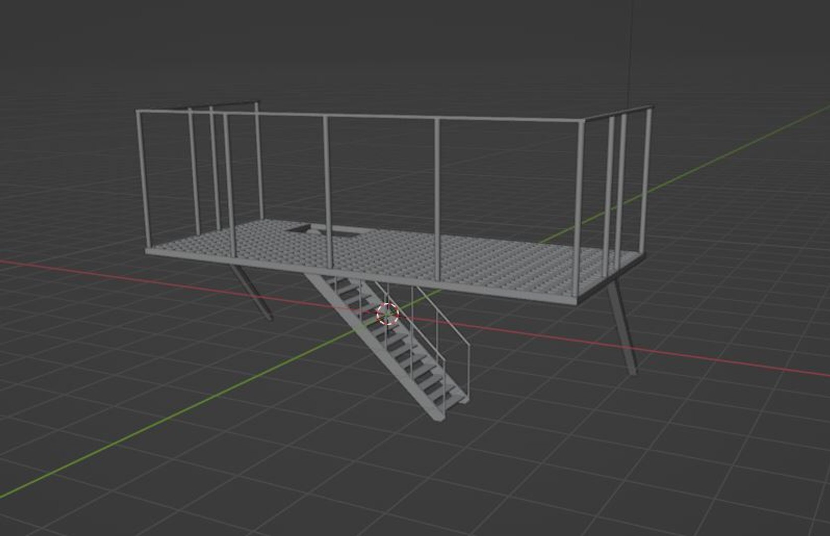 3D Model Fire Escape Low-poly 3D Model - TurboSquid 2337992
