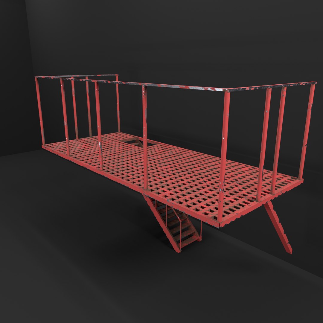 3D Model Fire Escape Low-poly 3D Model - TurboSquid 2337992