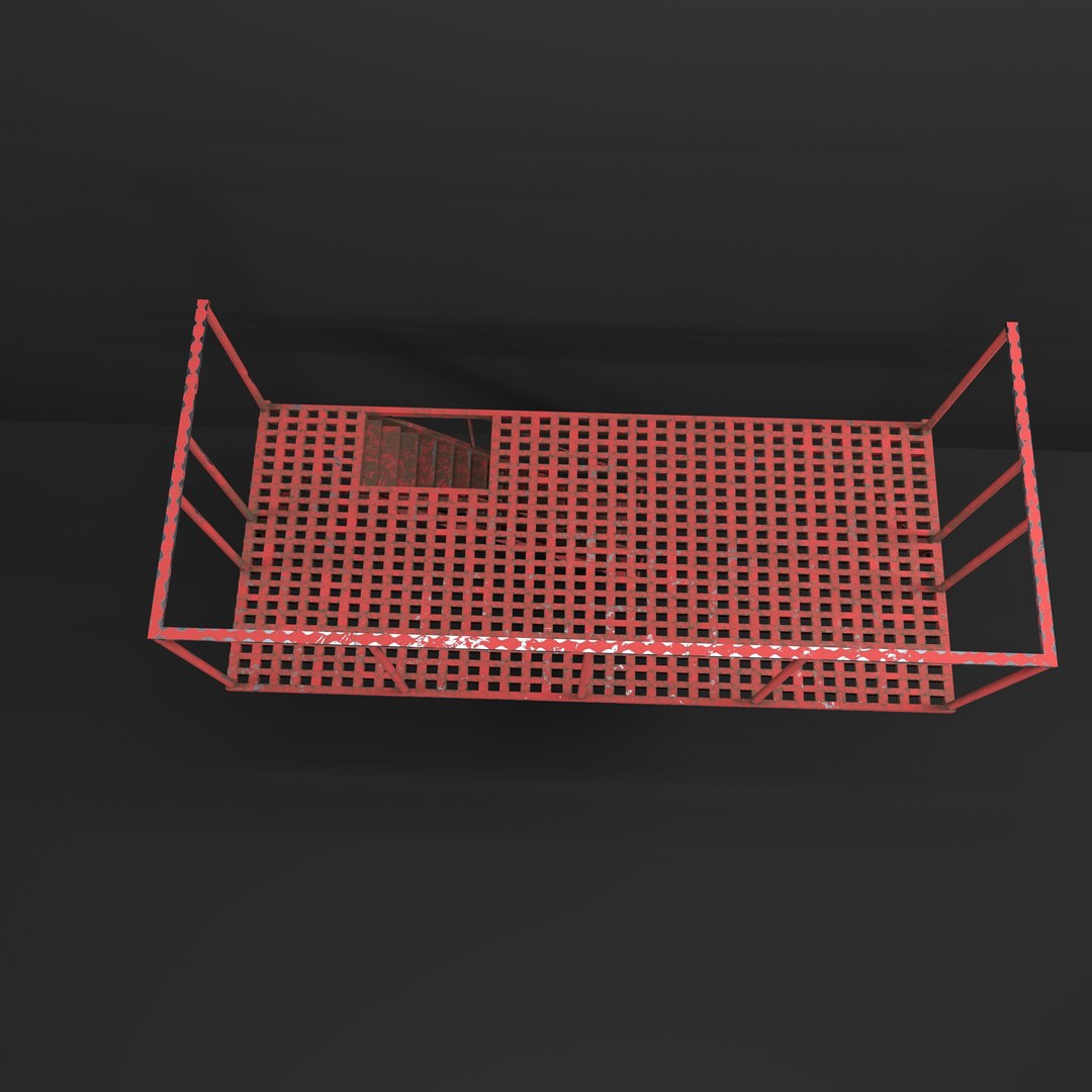 3D Model Fire Escape Low-poly 3D Model - TurboSquid 2337992