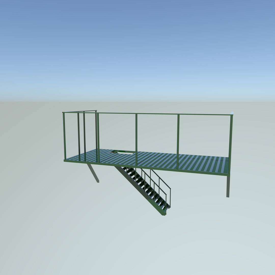 3D Model Fire Escape Low-poly 3D Model - TurboSquid 2337992