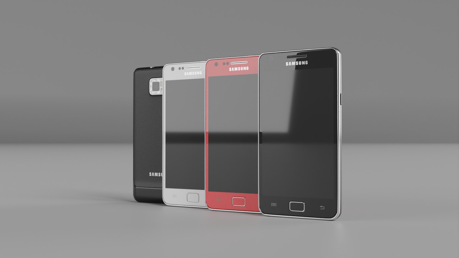 3D model Samsung I9100 Galaxy S2 All Colors - TurboSquid 2091796