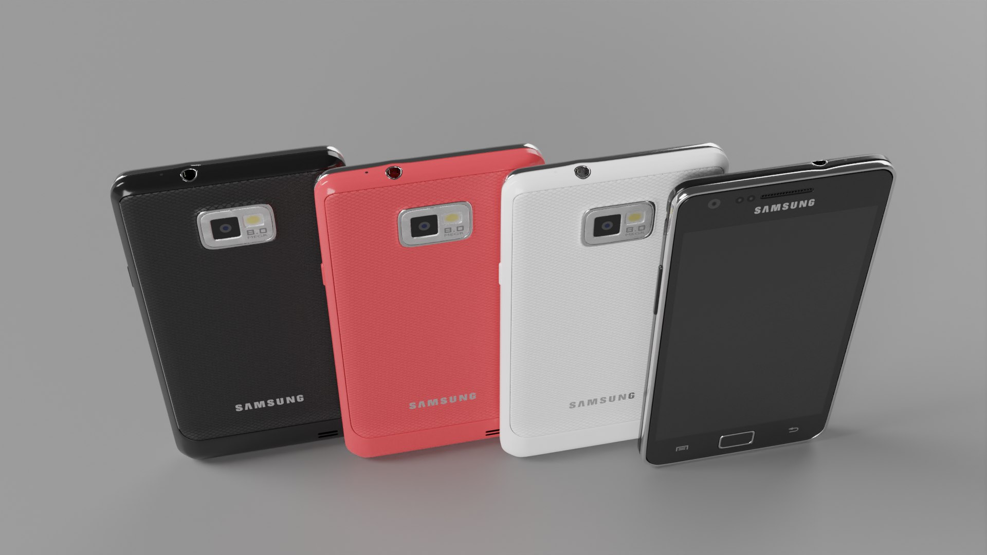 3D model Samsung I9100 Galaxy S2 All Colors - TurboSquid 2091796