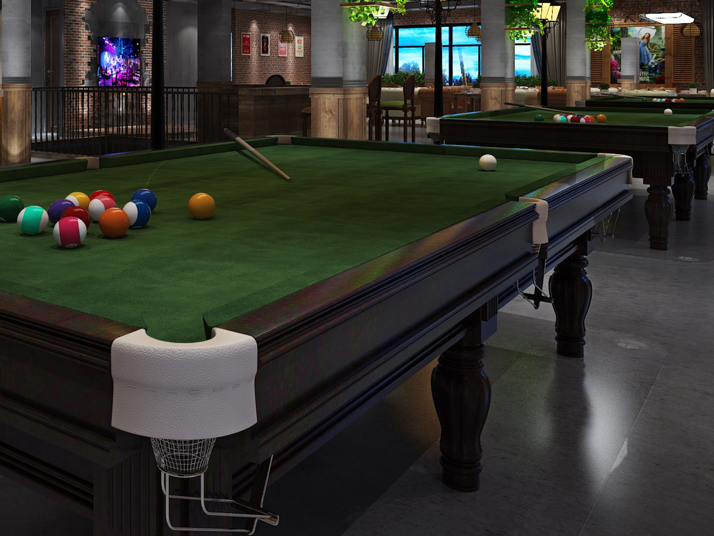 Billiards room model3D模型 - TurboSquid 2057399