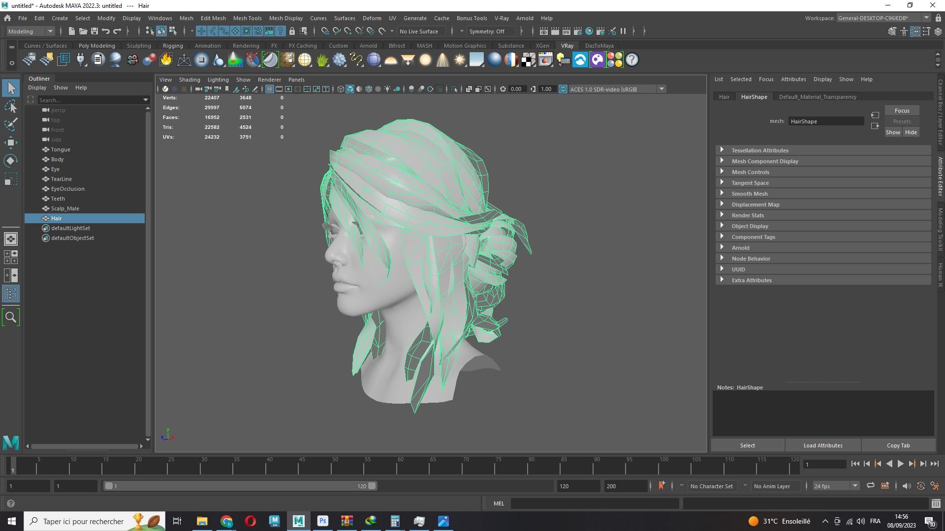3D model Female Messy Bun Hair Style - TurboSquid 2132324