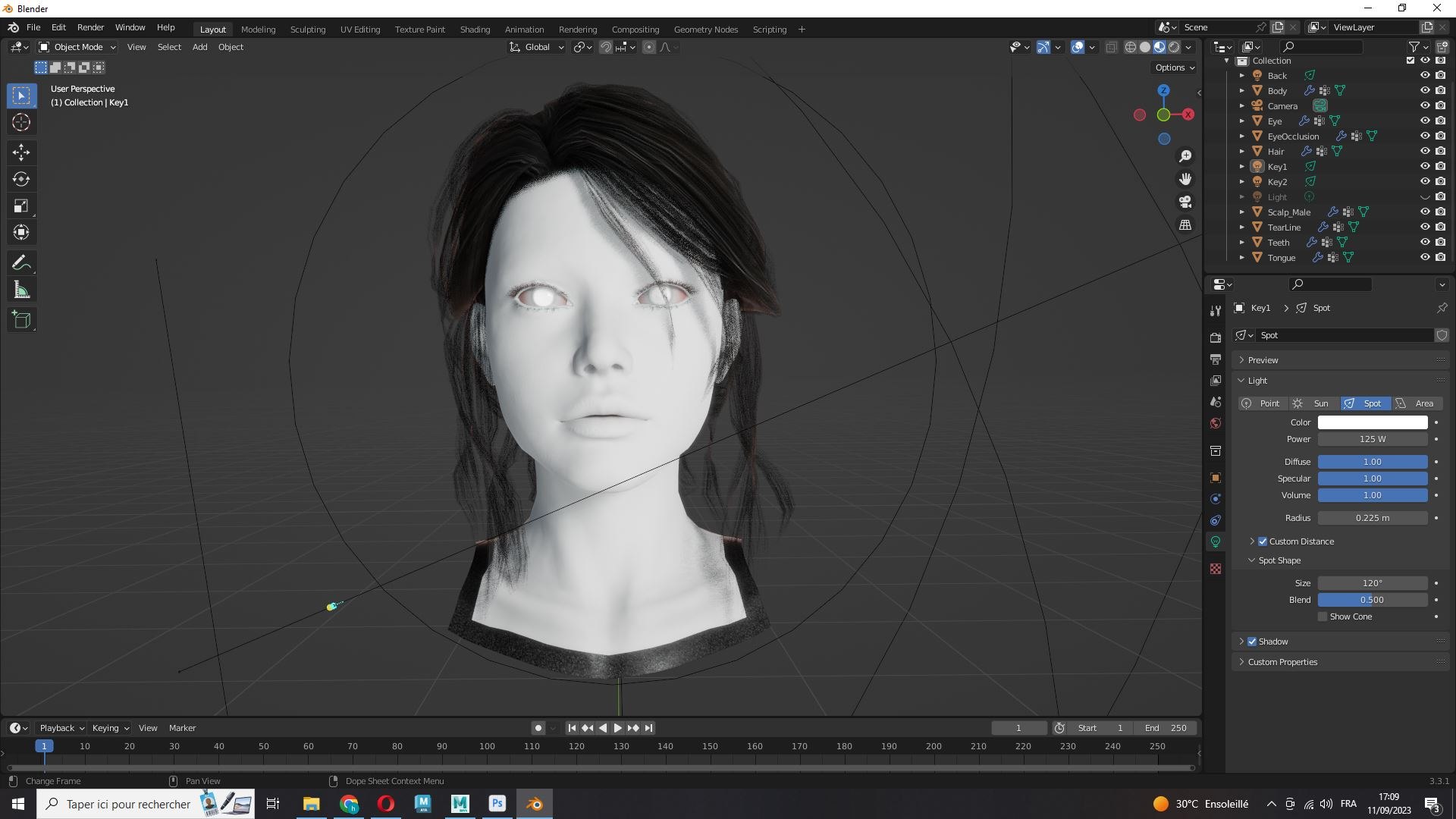 3D model Female Messy Bun Hair Style - TurboSquid 2132324