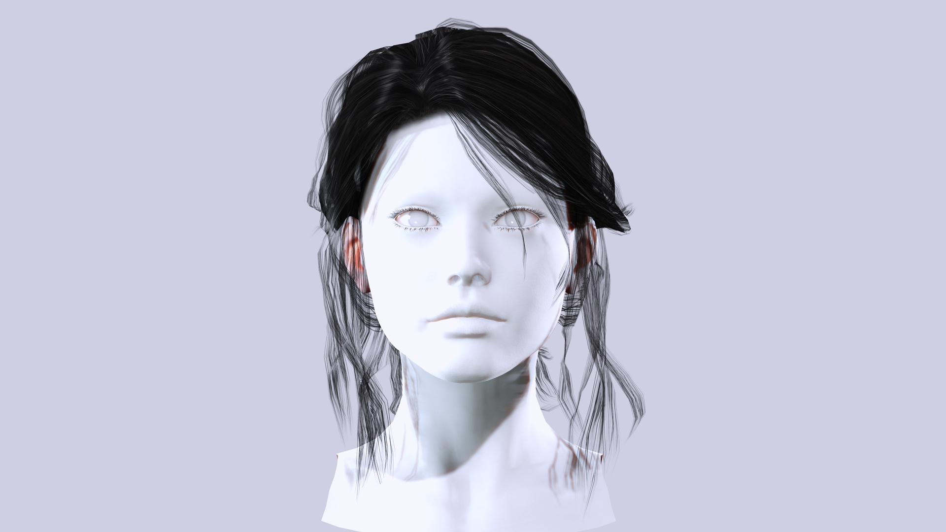 3D model Female Messy Bun Hair Style - TurboSquid 2132324