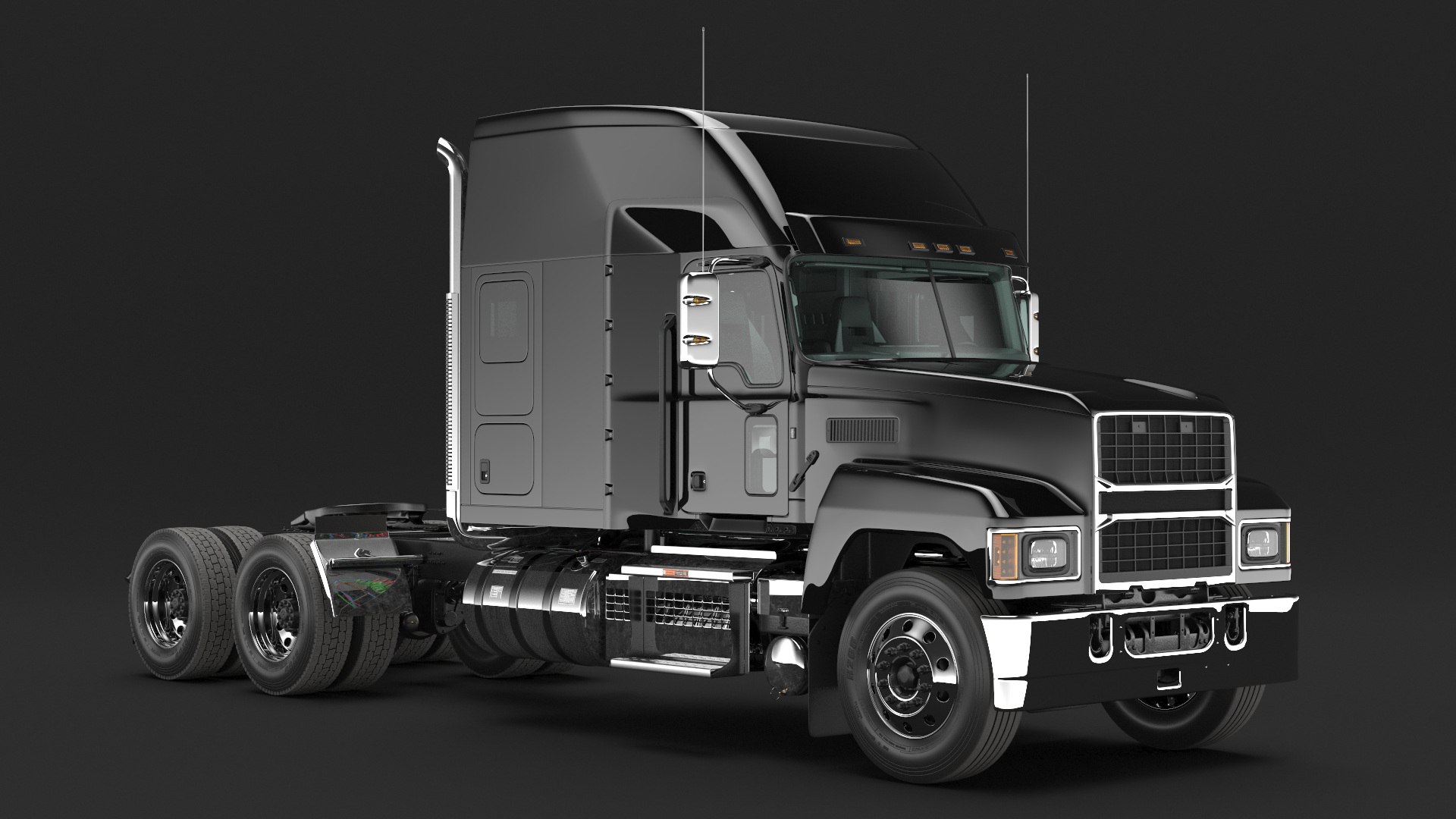 2025 Highway Truck Black 3D Model - TurboSquid 2295978