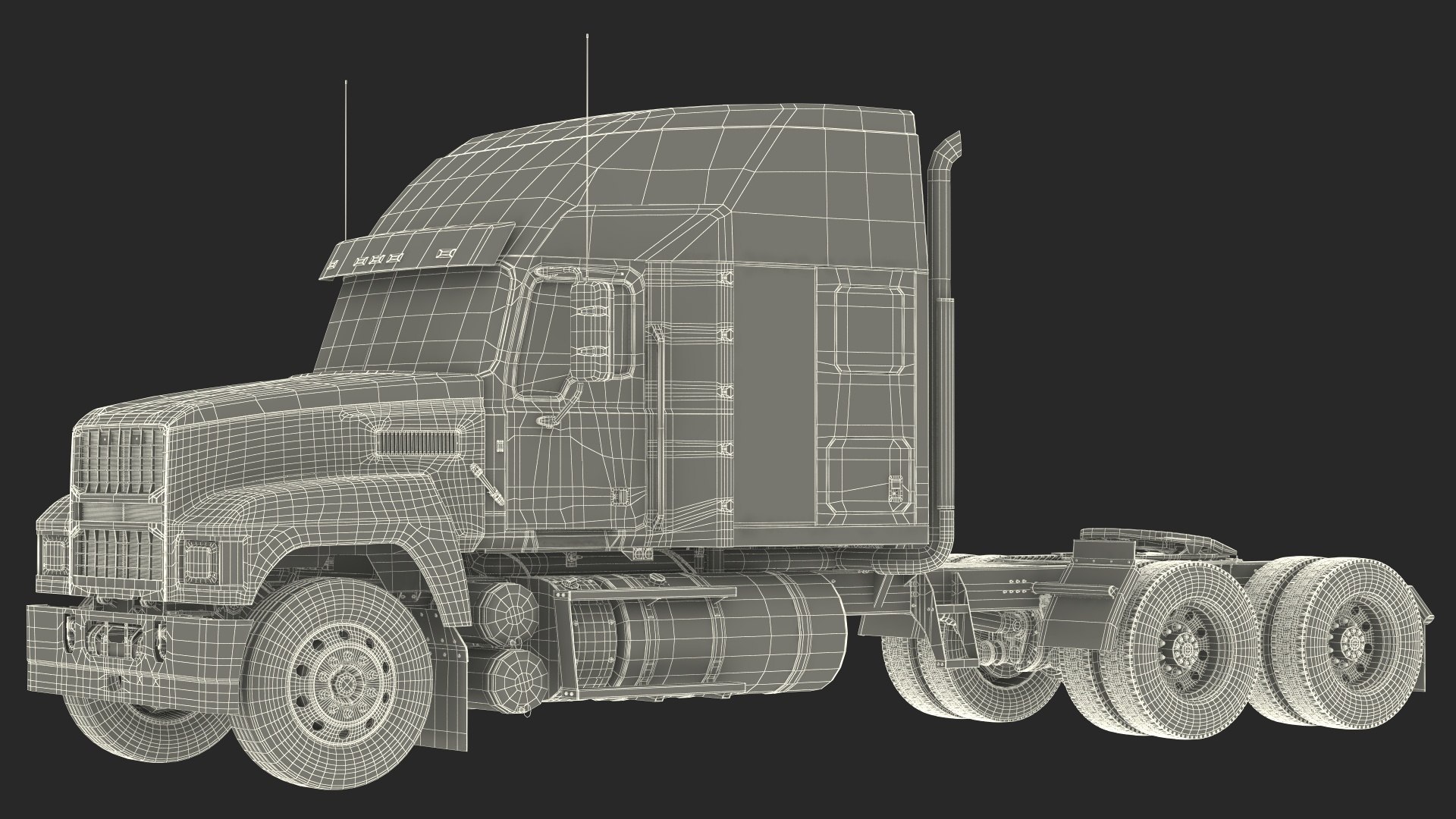 2025 Highway Truck Black 3D Model - TurboSquid 2295978