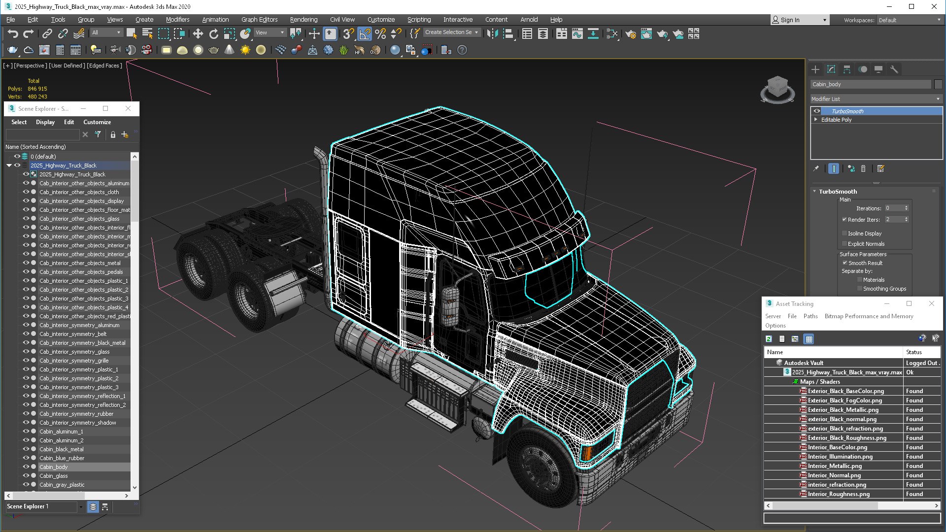 2025 Highway Truck Black 3D Model - TurboSquid 2295978