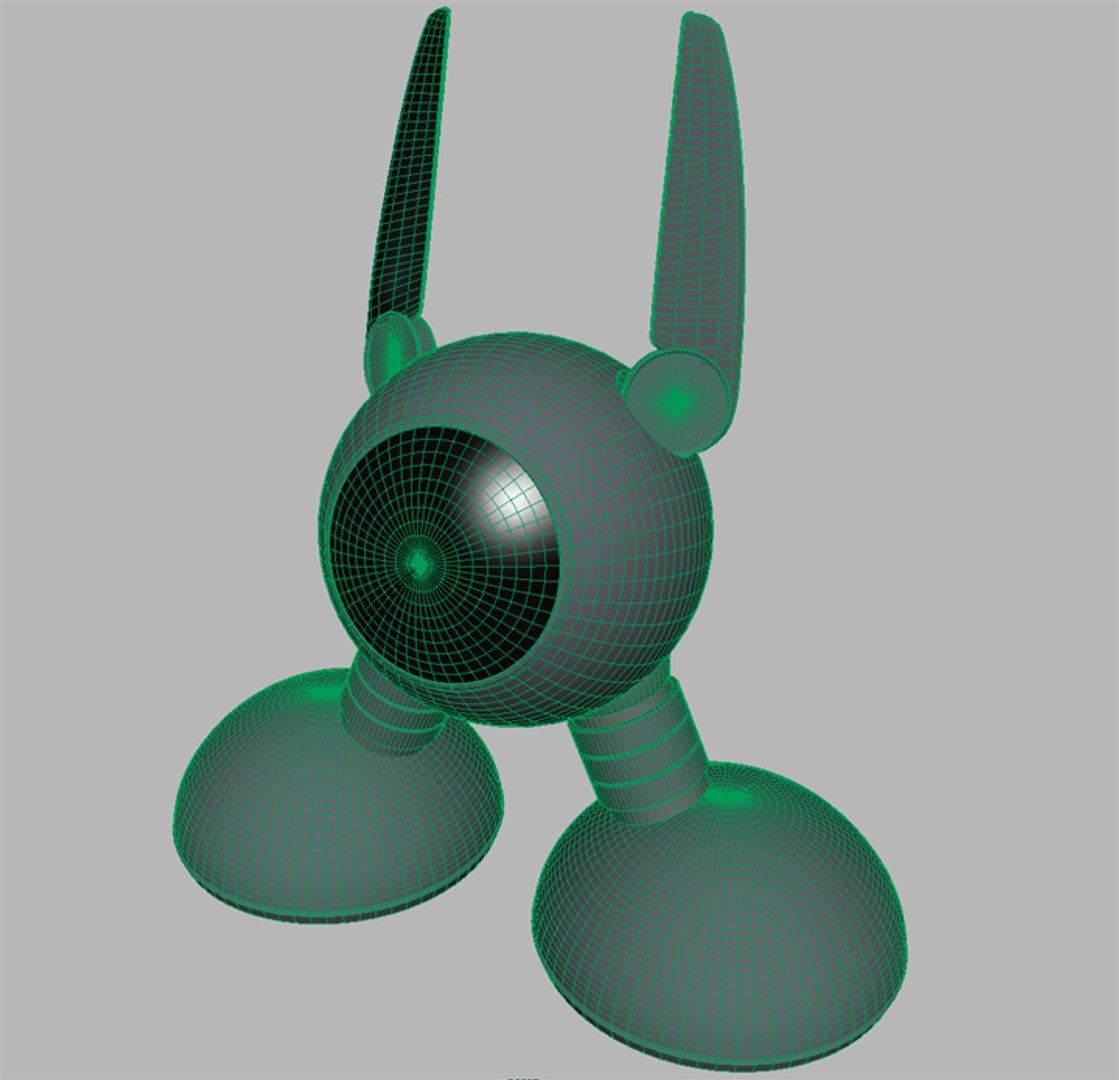 Polygonal Rabbot Droid 3d Model