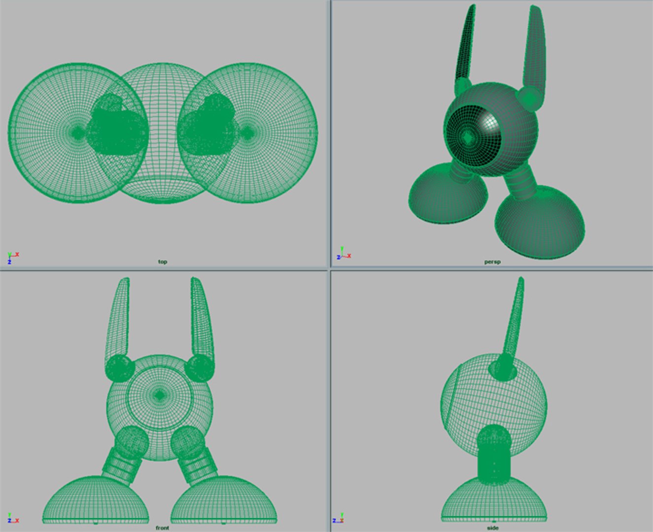 Polygonal Rabbot Droid 3d Model