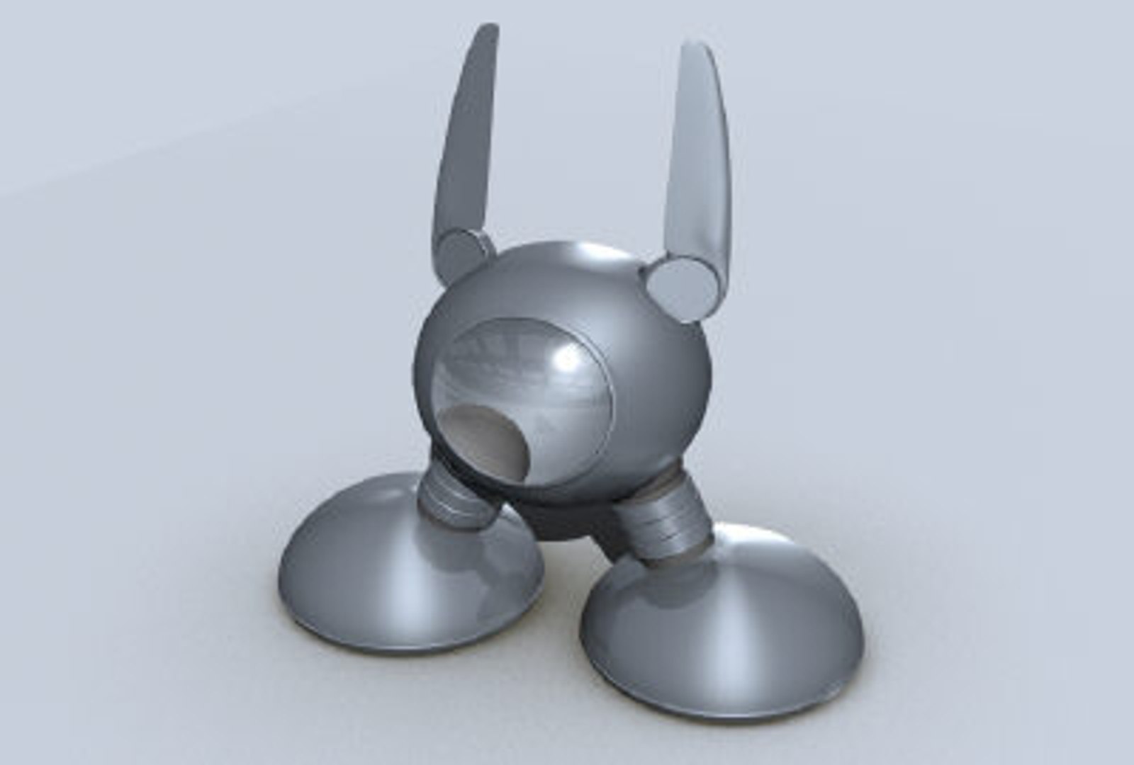 Polygonal Rabbot Droid 3d Model