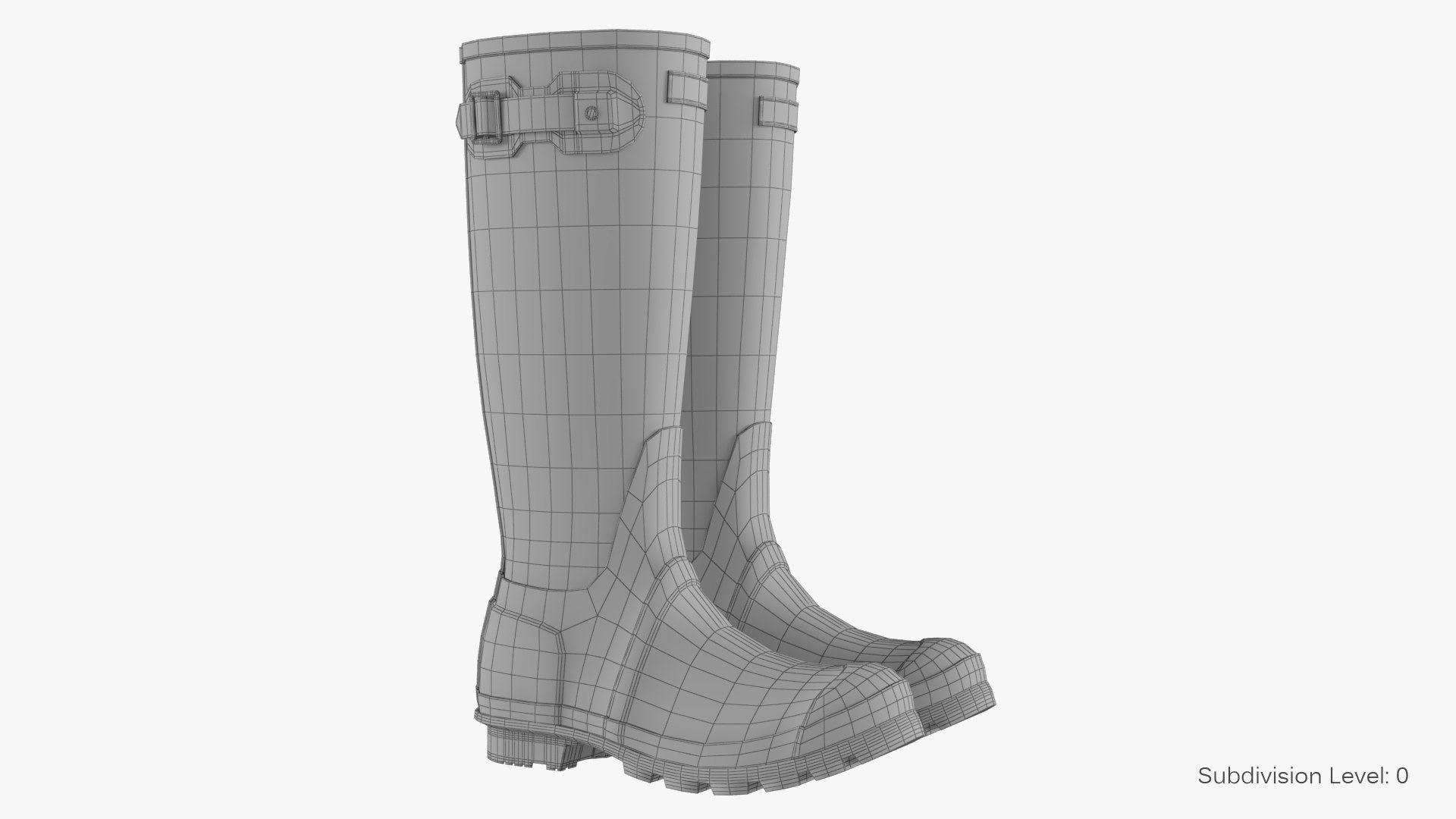 Tall Rain Boots 2 3D Model - TurboSquid 1802538