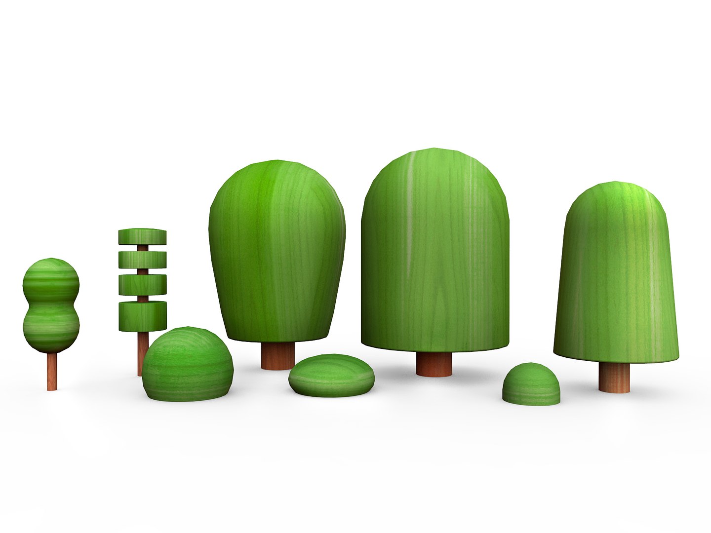 3D Cartoon Trees - TurboSquid 1965823
