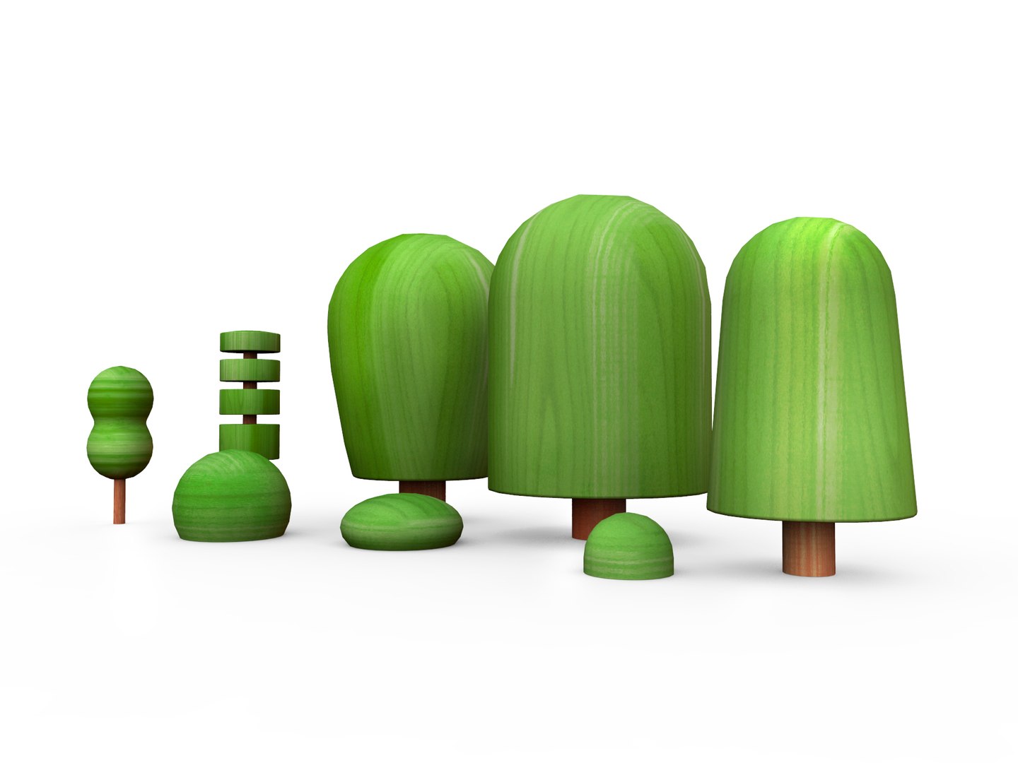 3D Cartoon Trees - TurboSquid 1965823