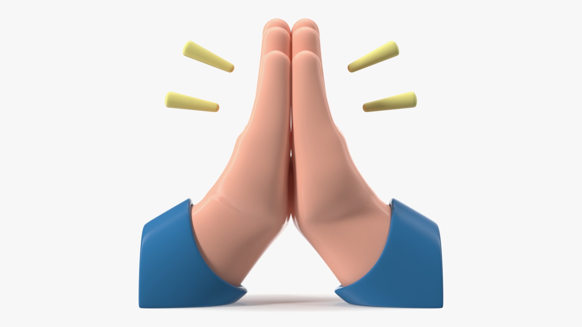 3D Folded Hands Emoji - TurboSquid 1867997