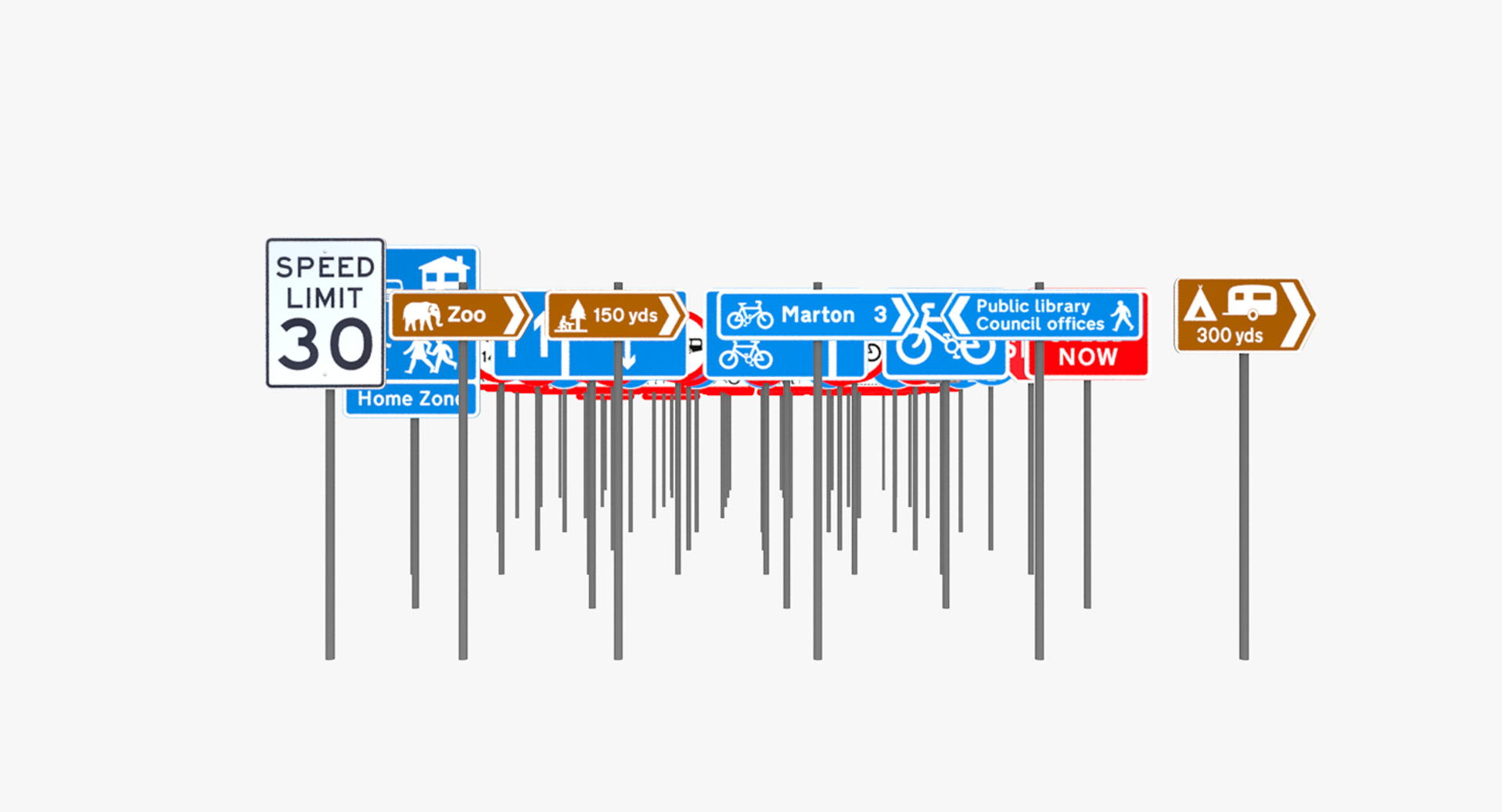 Road Signs 3D - TurboSquid 1255251