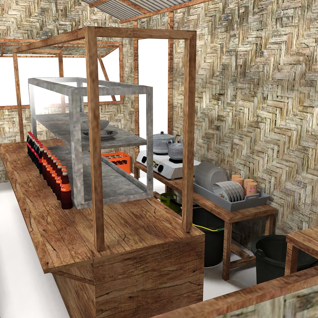 Indonesian Rural Food Stall Warung 3D Model - TurboSquid 1781080