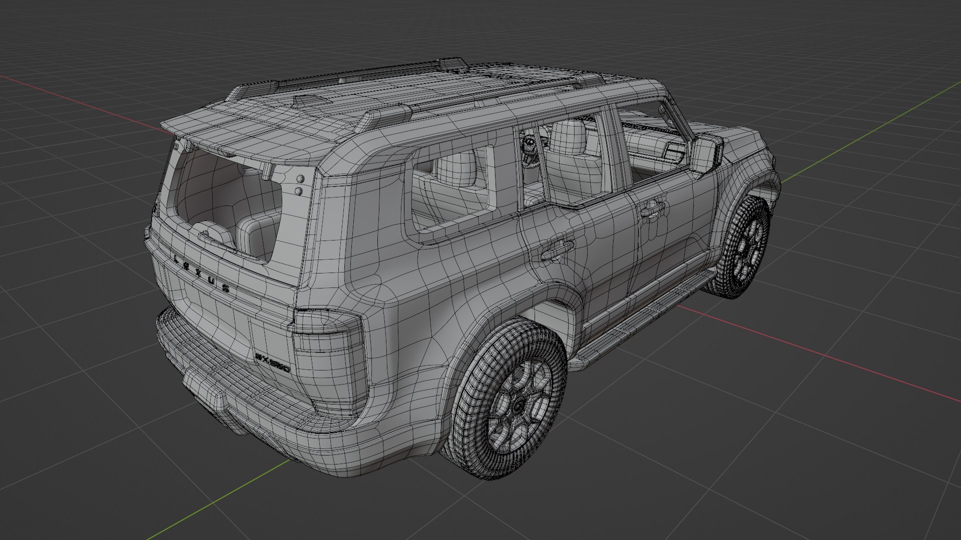 LEXUS GX 550 GREEN 3D Model - TurboSquid 2365250