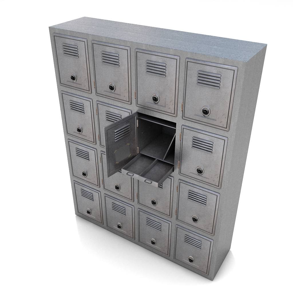 locker metal bank 3d model