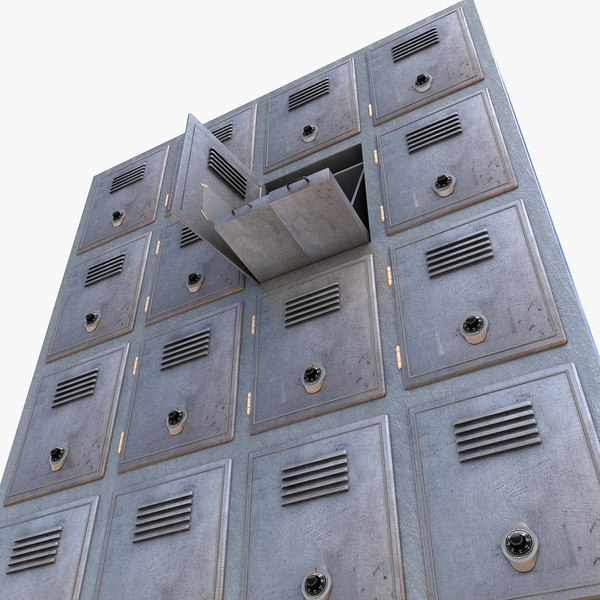 locker metal bank 3d model