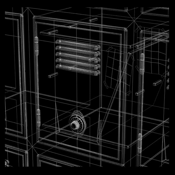 locker metal bank 3d model