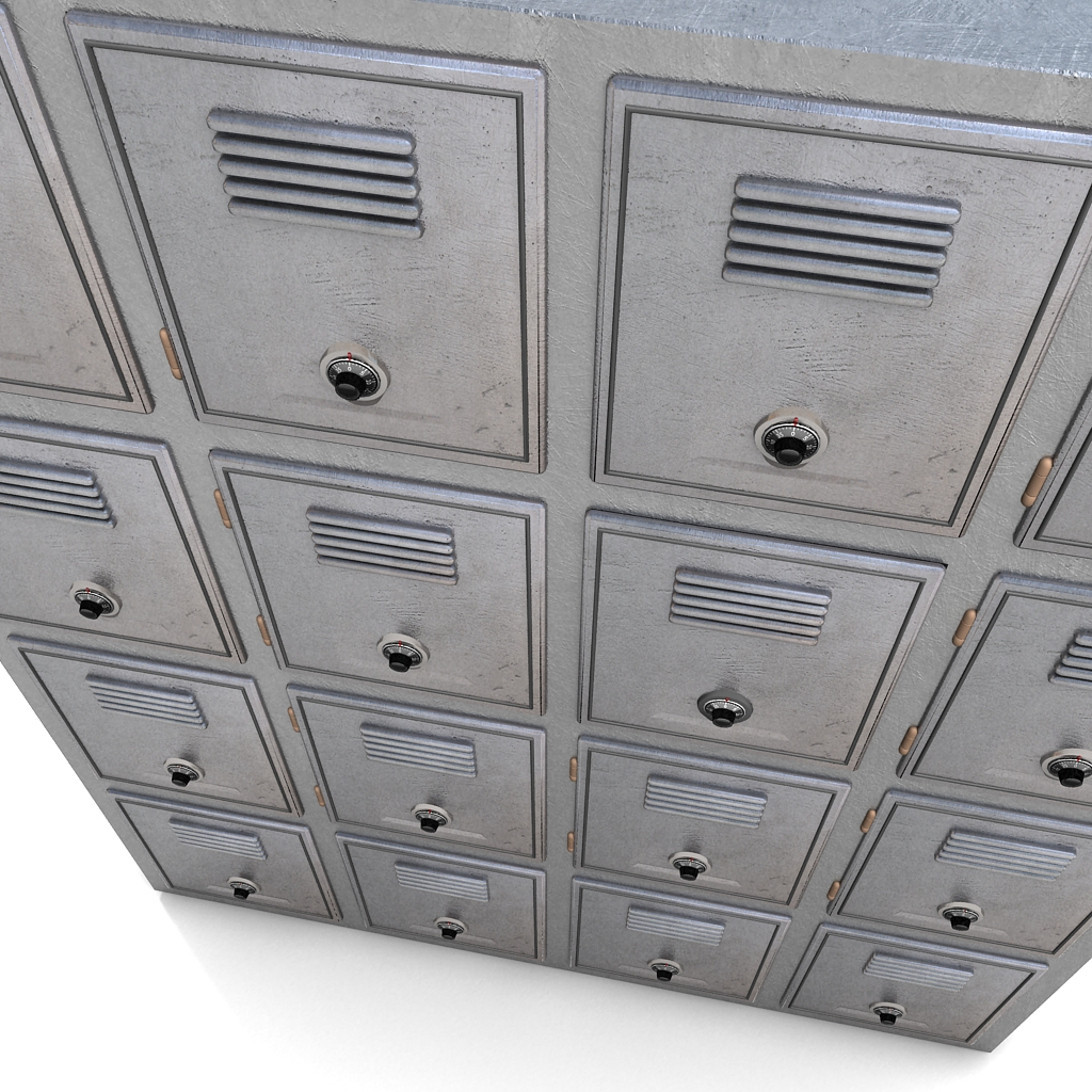 locker metal bank 3d model
