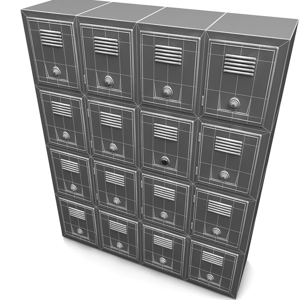 locker metal bank 3d model