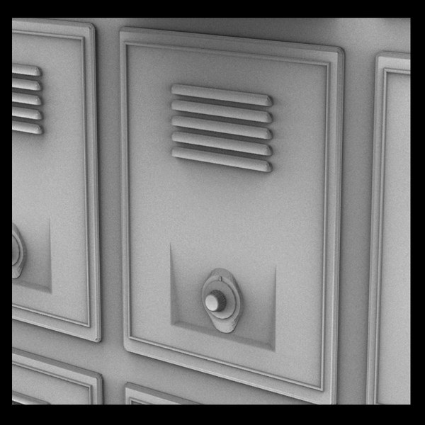 locker metal bank 3d model