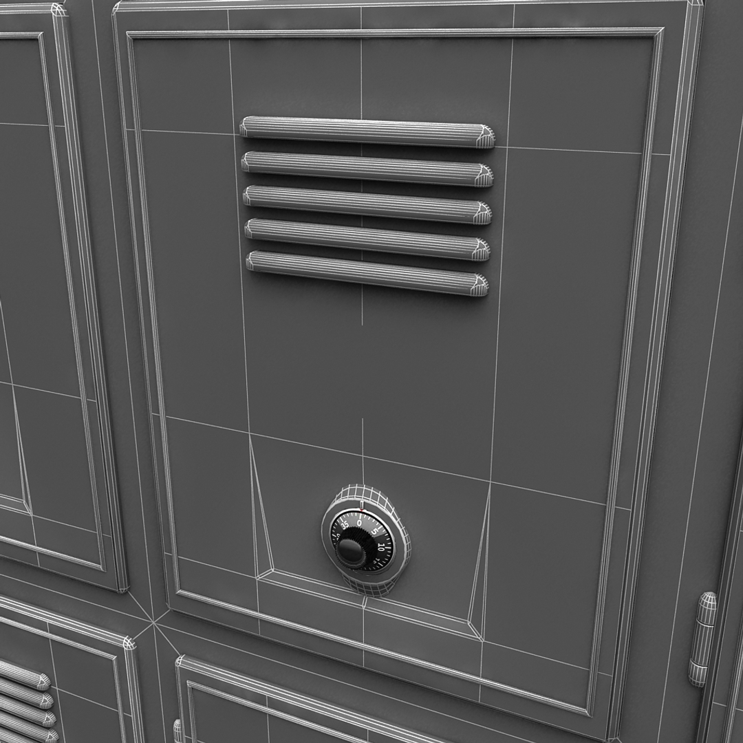 locker metal bank 3d model