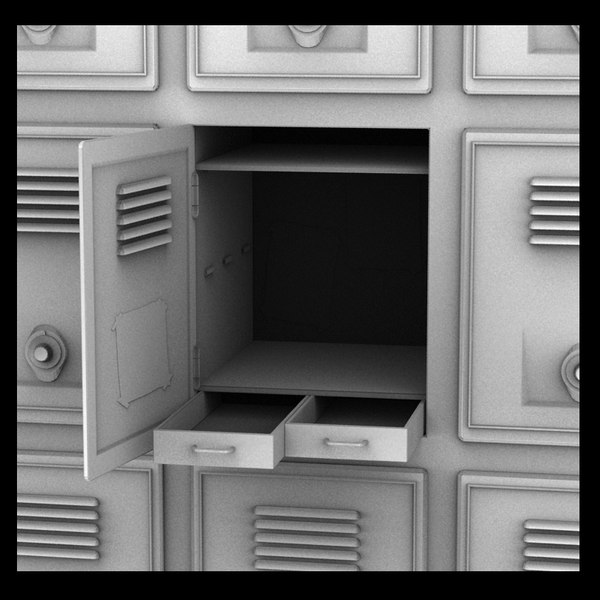 locker metal bank 3d model