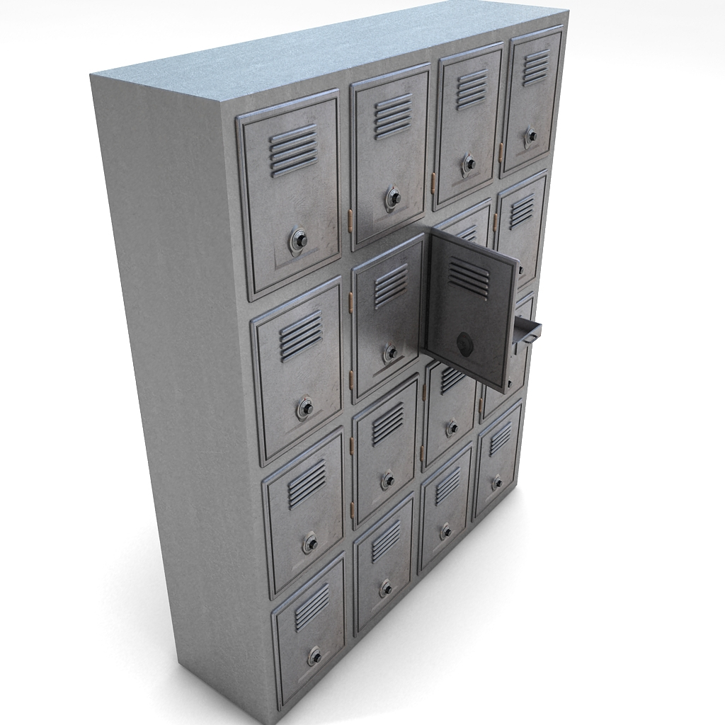 locker metal bank 3d model