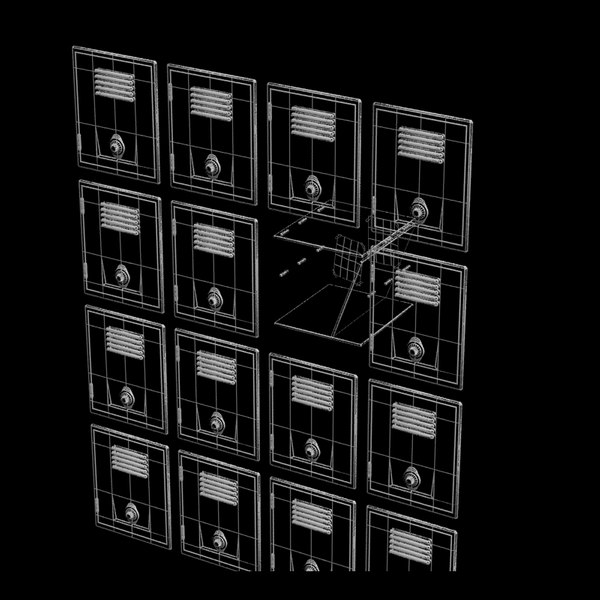 locker metal bank 3d model