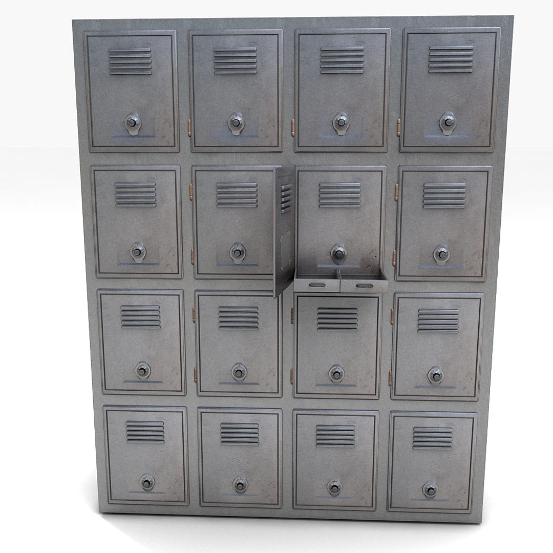 locker metal bank 3d model