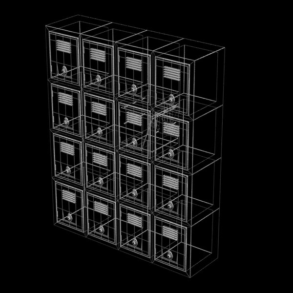 locker metal bank 3d model