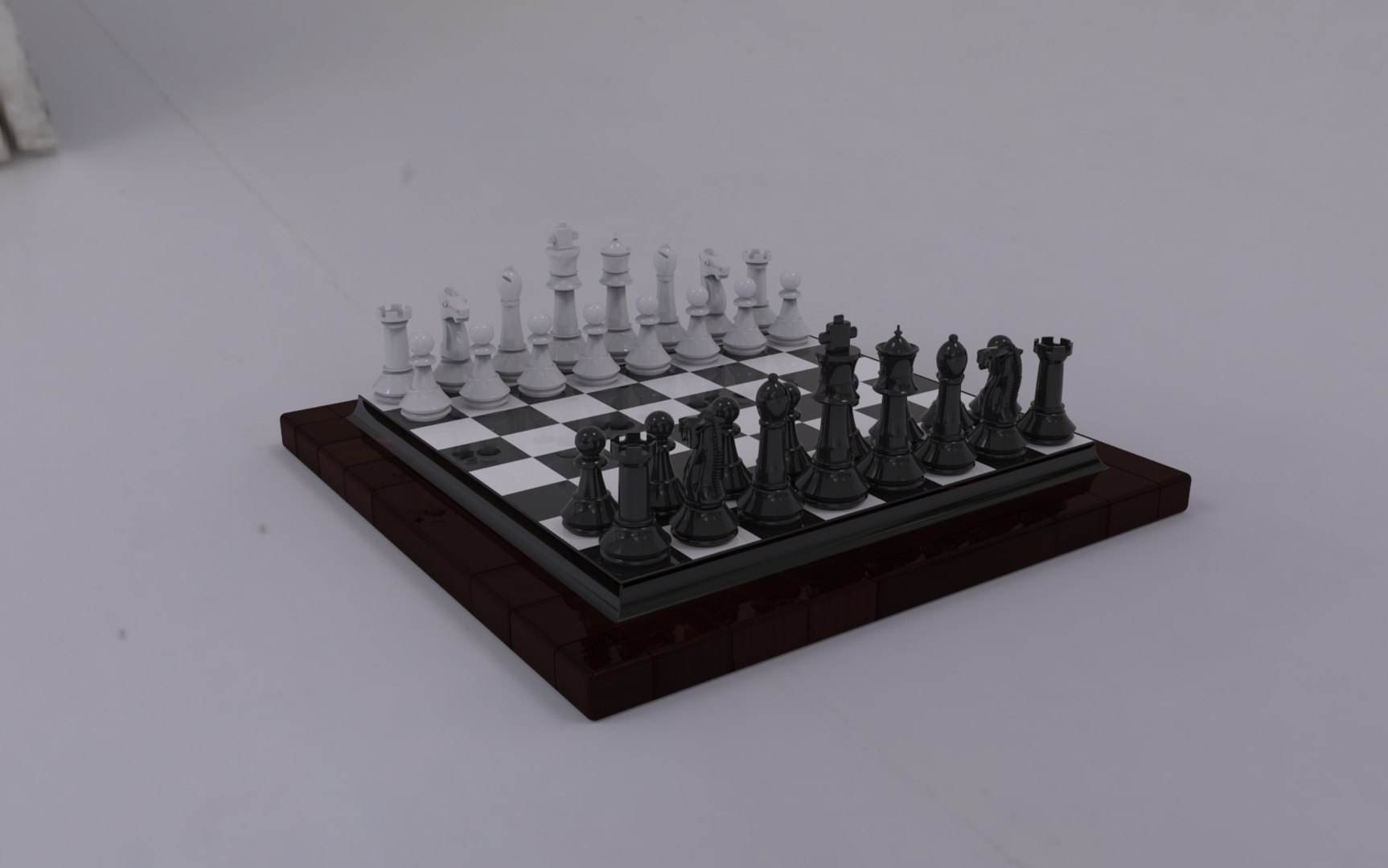 Chessboard Chess Pieces 3d Model