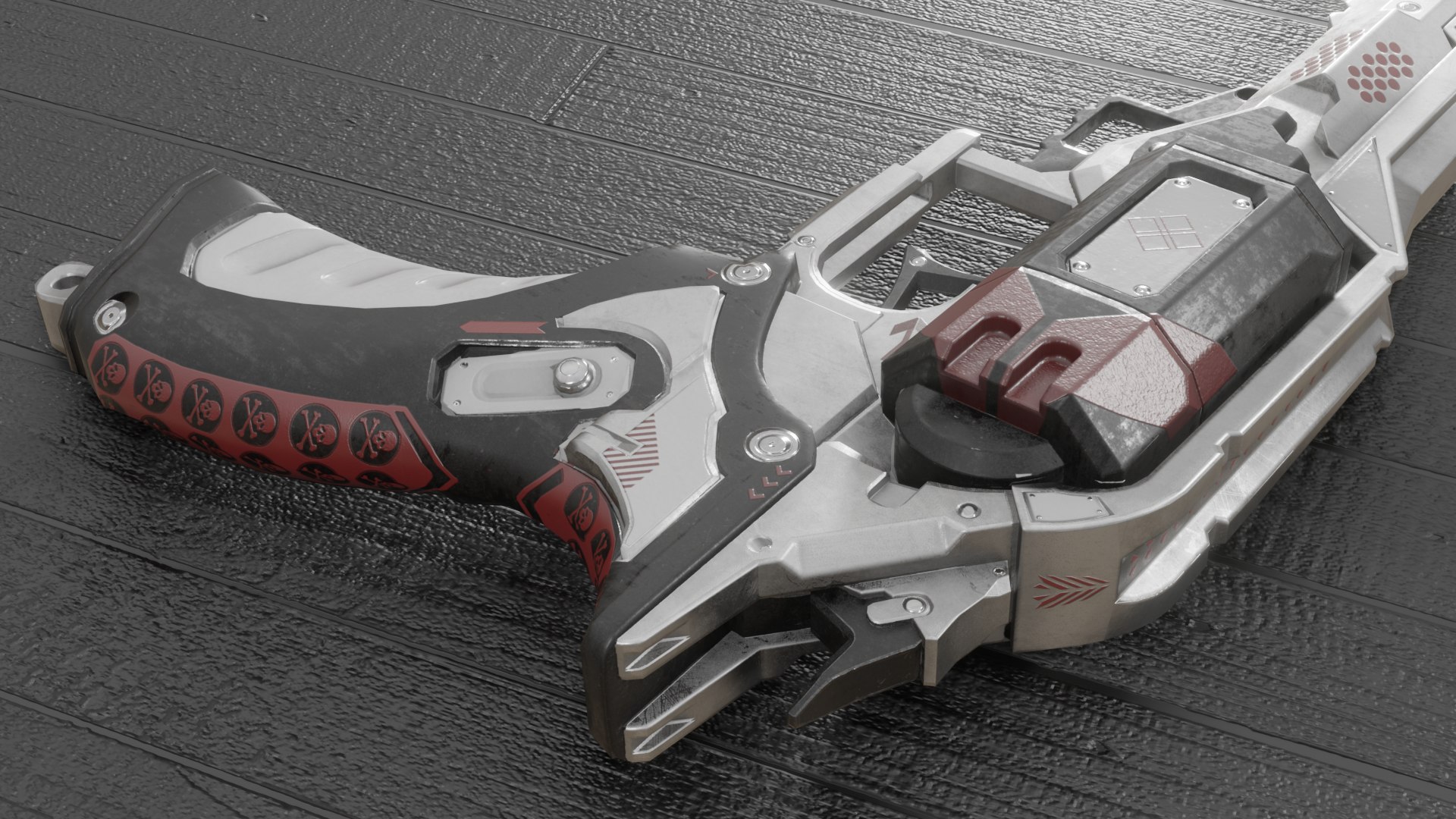 3D Reaper Sci-Fi Revolver - Game Ready - PBR And Metallic - TurboSquid ...