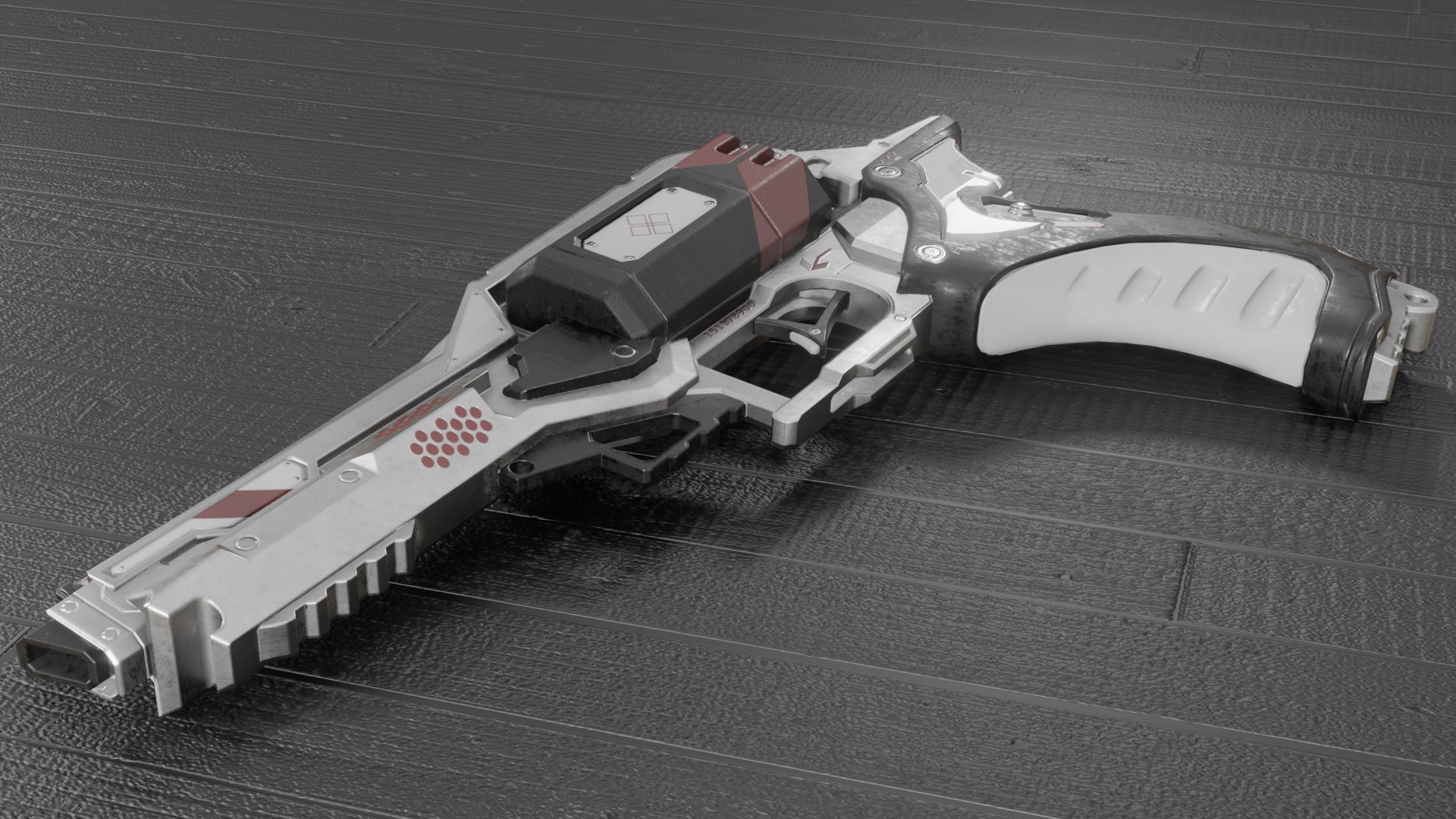 3D Reaper Sci-Fi Revolver - Game Ready - PBR And Metallic - TurboSquid ...