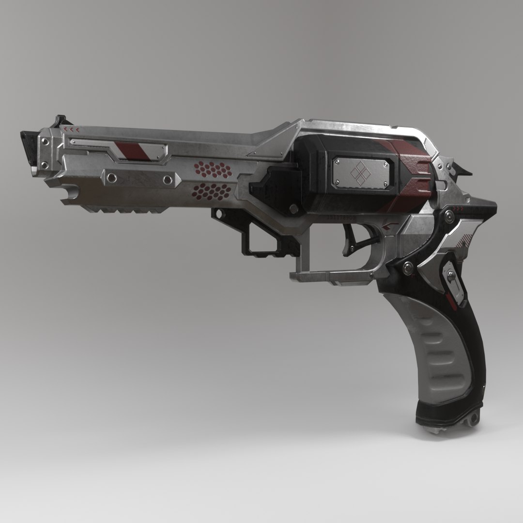 3D Reaper Sci-Fi Revolver - Game Ready - PBR And Metallic - TurboSquid ...