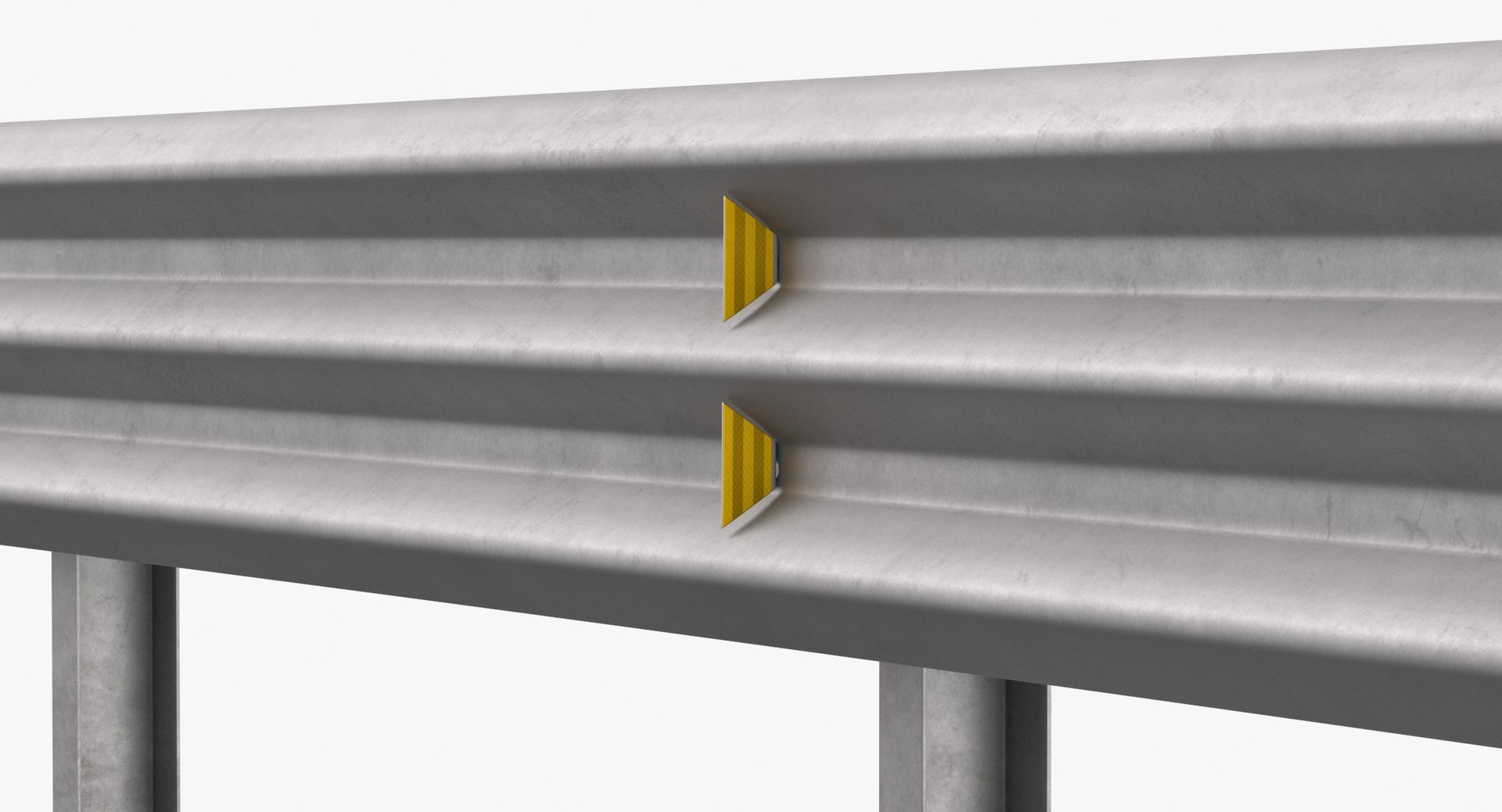 3D Guardrail Thrie Beam Curved L 50m Double - TurboSquid 1916168