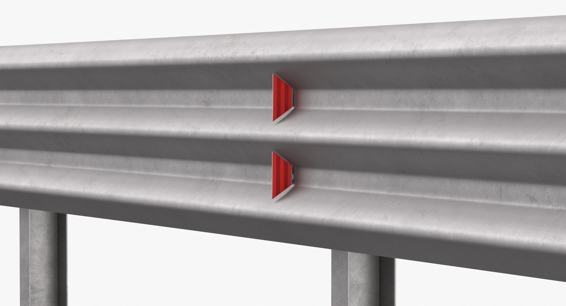 3D Guardrail Thrie Beam Curved L 50m Double - TurboSquid 1916168